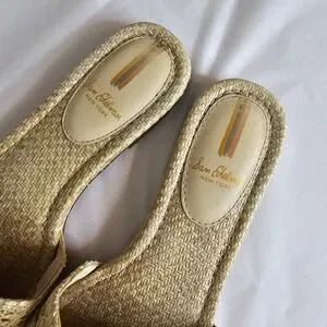 Sam Edelman | Shoes | Sam Edelman Bambi Raffia Slide Sandals Natural ...